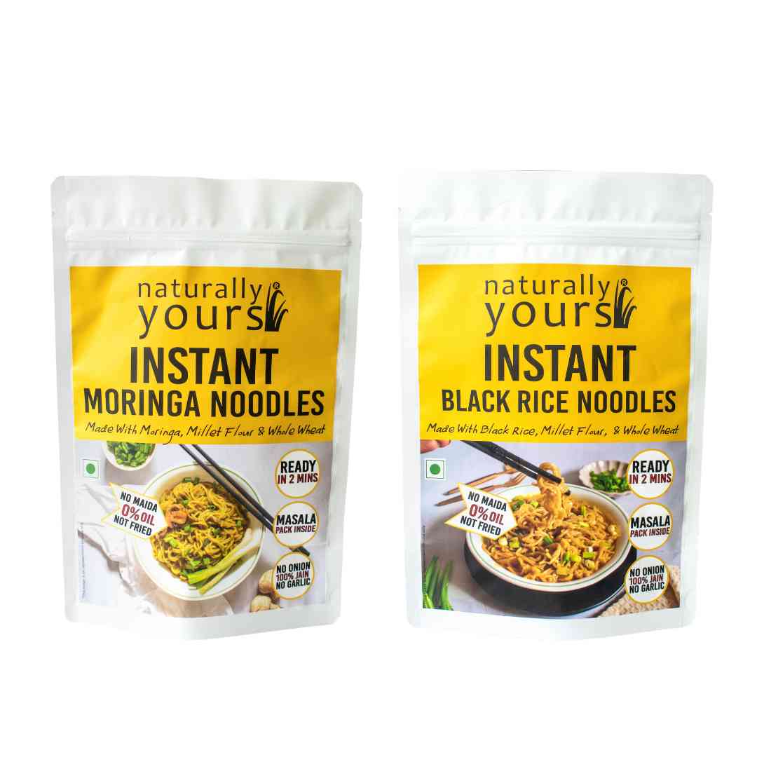 Naturally Yours Instant Ramen Noodles Combo - Ready in 5 mins, No Maida ...